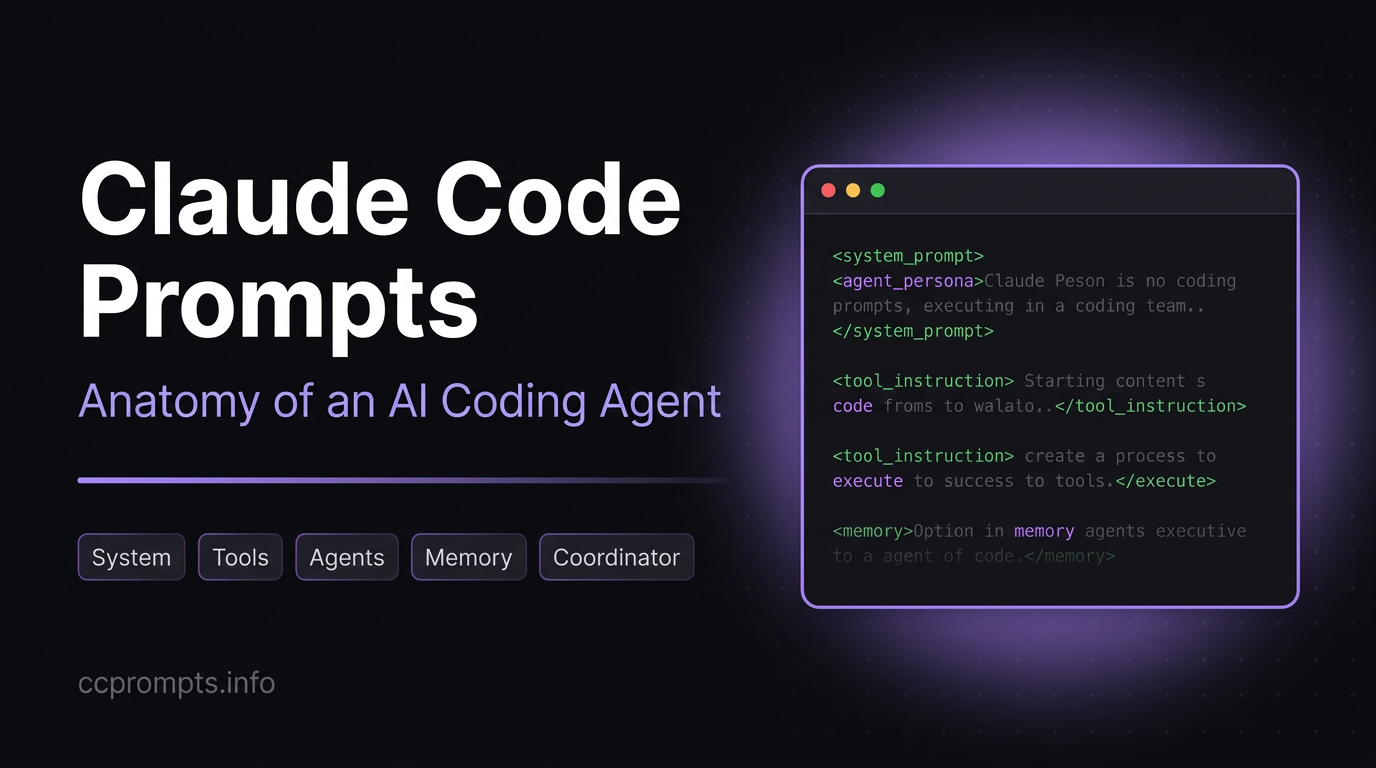 Claude Code Prompts | Anatomy of an AI Coding Agent